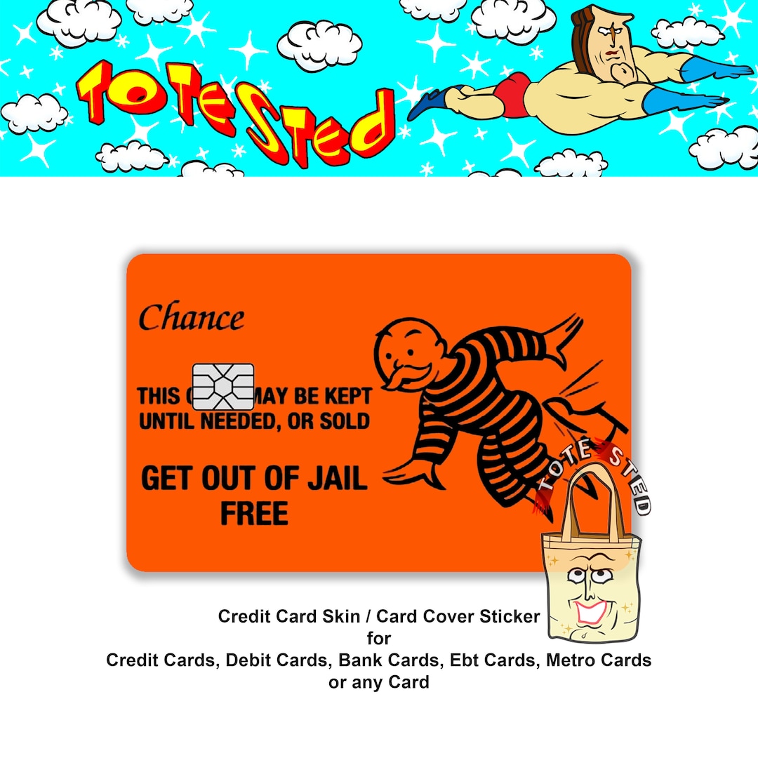 Get Outta Jail Free Card Credit Card Skin Cover / SMART - Etsy