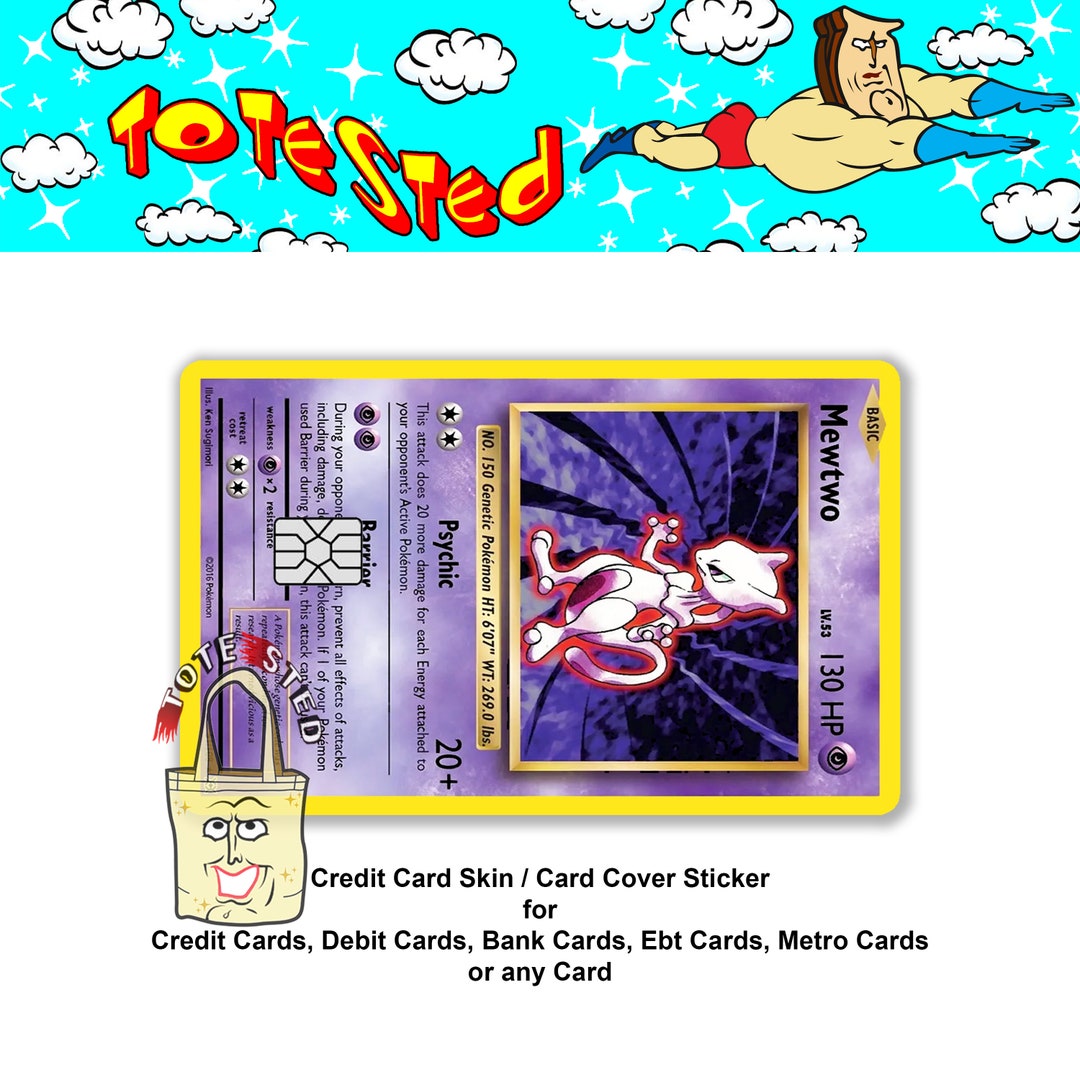 Pokémonster Debit and Credit Card Skins mewmew-two Two Pack - Etsy