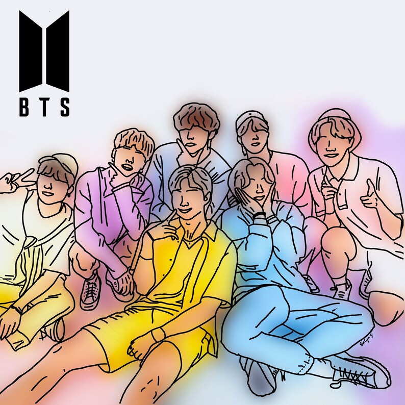 BTS Digital Fan Art - Etsy
