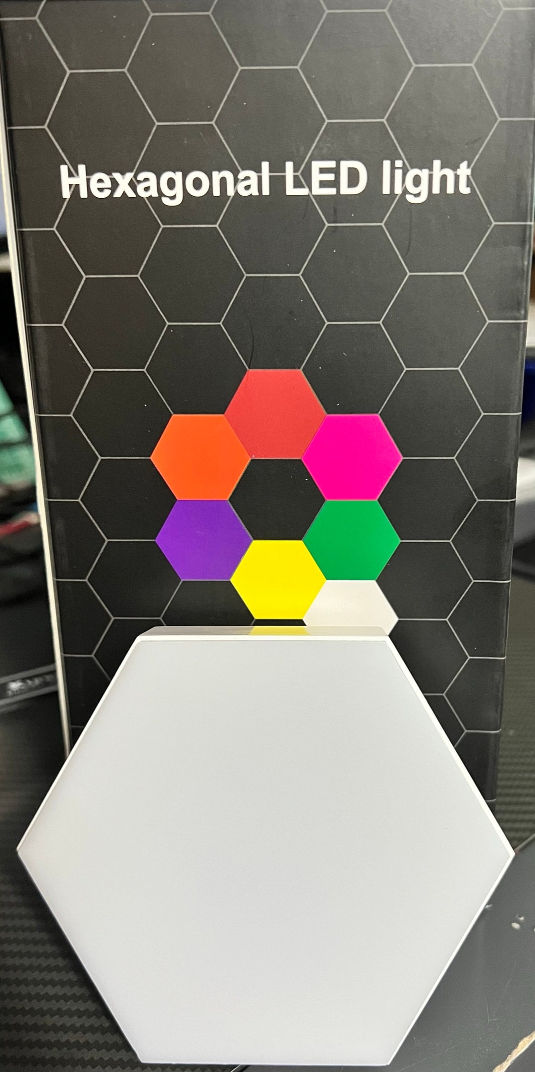 Customizable Hexagon RGB LED Light Panels With 4K Printed Lithophane, Touch-sensitive and ...