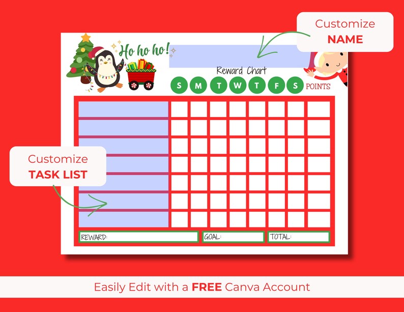 Chore Chart for Kids Printable, Toddler Chore Chart, Digital Download ...