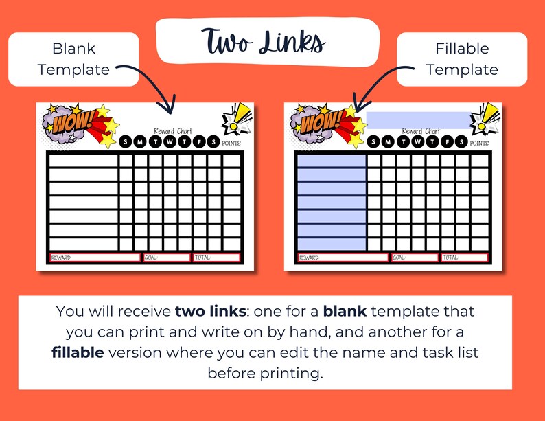 Chore Chart for Kids Printable, Toddler Chore Chart, Digital Download ...