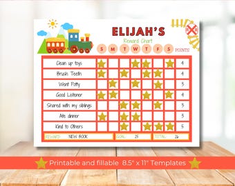 Chore Chart for Kids Printable, Toddler Chore Chart, Digital Download ...