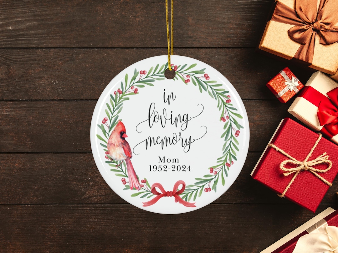 In Loving Memory Cardinal Ornament, Personalized Memorial Gift, Custom ...