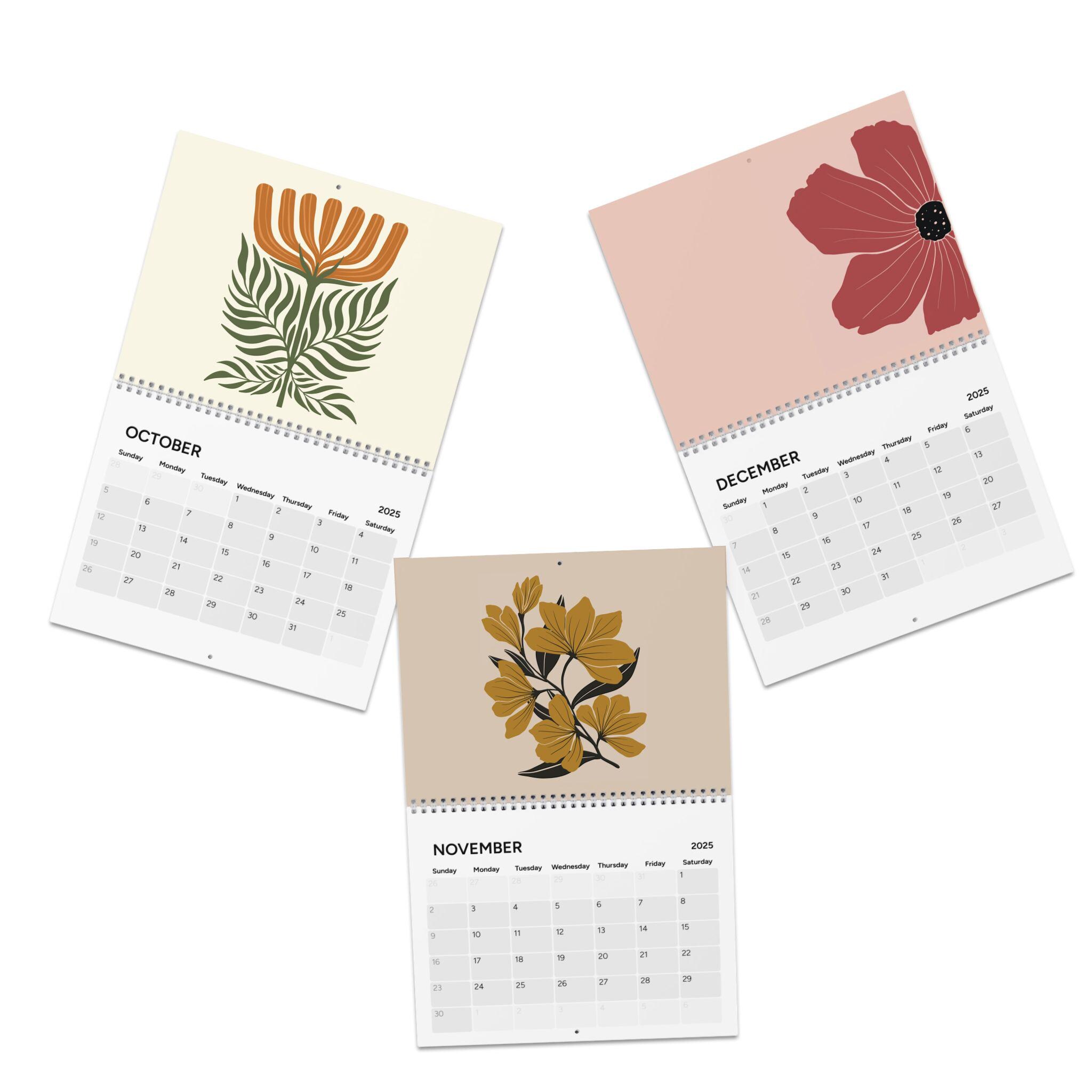 2025 Wall Calendar, Modern Boho Floral Design, Wall Decor, Perfect Gift ...
