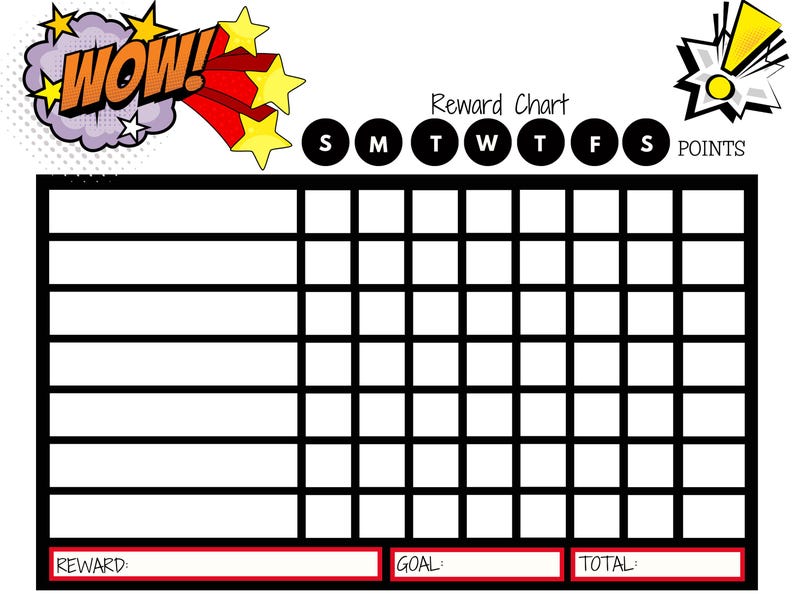 Chore Chart for Kids Printable, Toddler Chore Chart, Digital Download ...