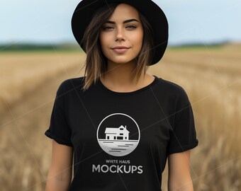 Black Tshirt Mock-up Farm Country Bella and Canvas 3001 - Etsy
