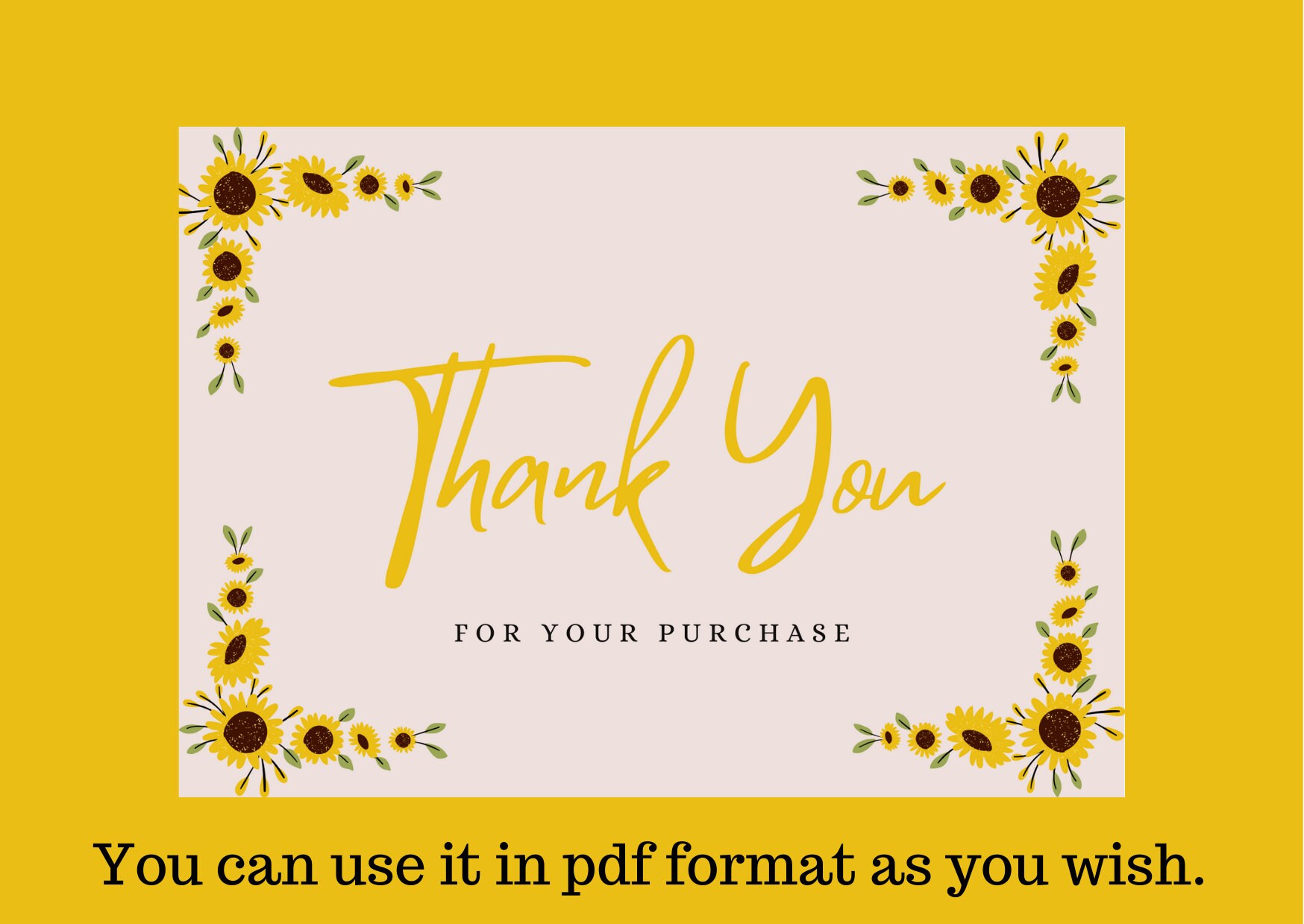 7 Types of Printable Thank You Cards - Etsy