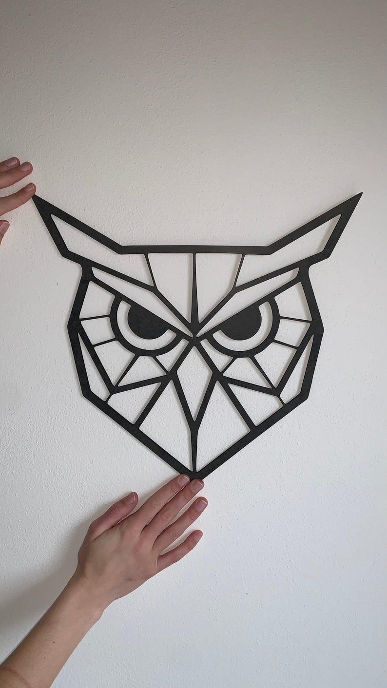 Geometric Owl Design, Laser Cut, SVG, Dxf, Pdf. - Etsy