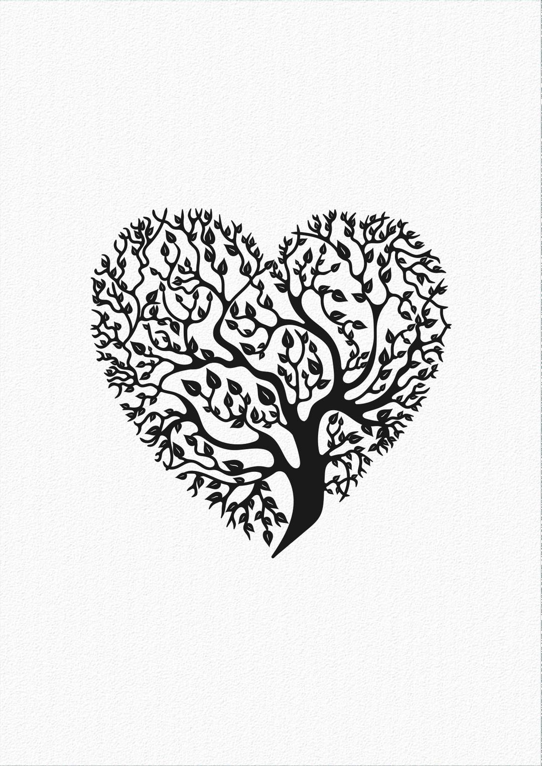 Heart Shaped Tree of Life Design, Laser Cut, SVG, Dxf, Pdf. - Etsy