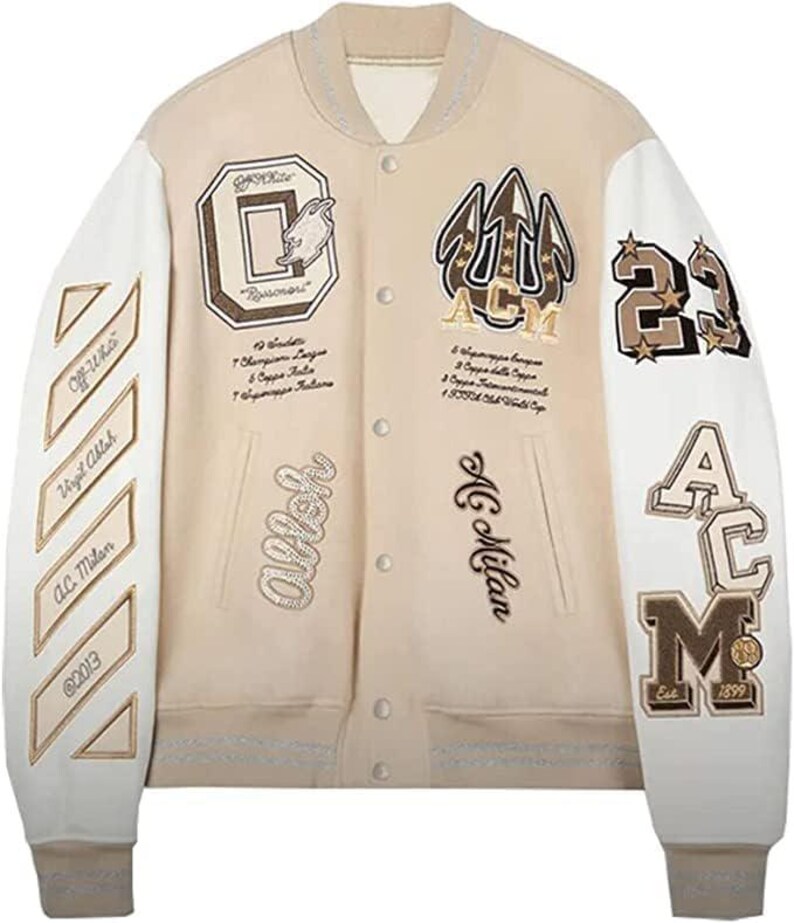 Mens Varsity College Jacket Baseball Bomber Jacket Vintage Sweatshirt ...