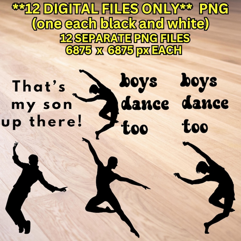 Boys Dance Too PNG Digital Files Dance Mom Recital Dad Sublimation Mug ...