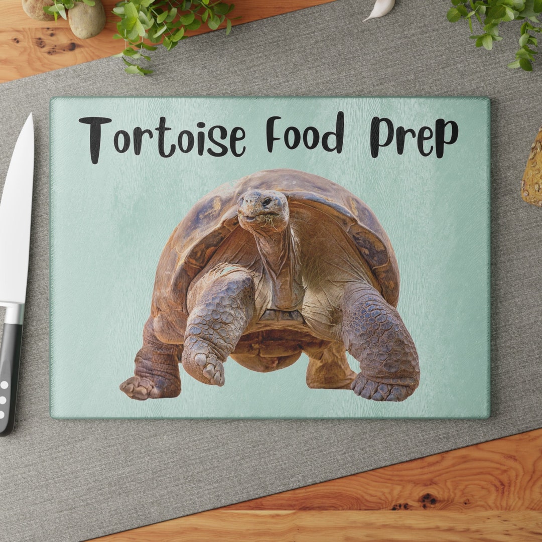 Tortoise Food Cutting Board Sulcata Tortoise Home Decor Tortoise ...