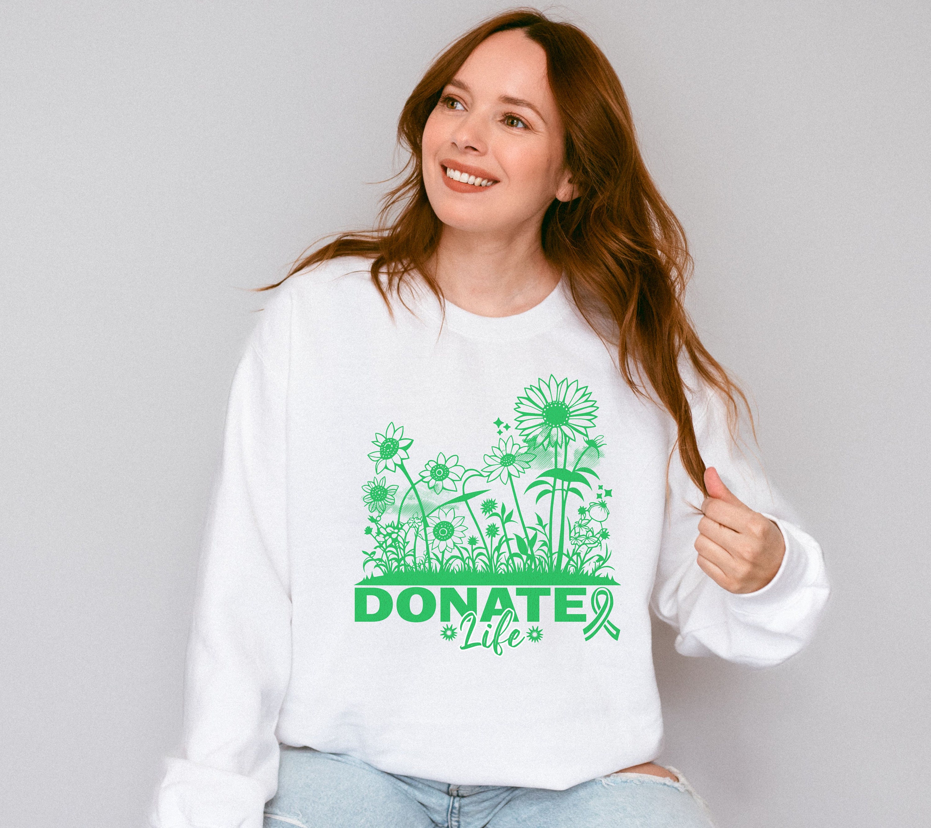 Donate Life Organ and Tissue Donation Pullover Sweatshirt Organ ...
