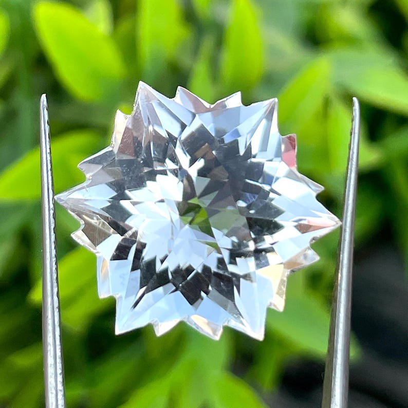 Natural White Quartz Snowflake Cut Gemstone: 21.85carats, 18mmx14mm - Etsy