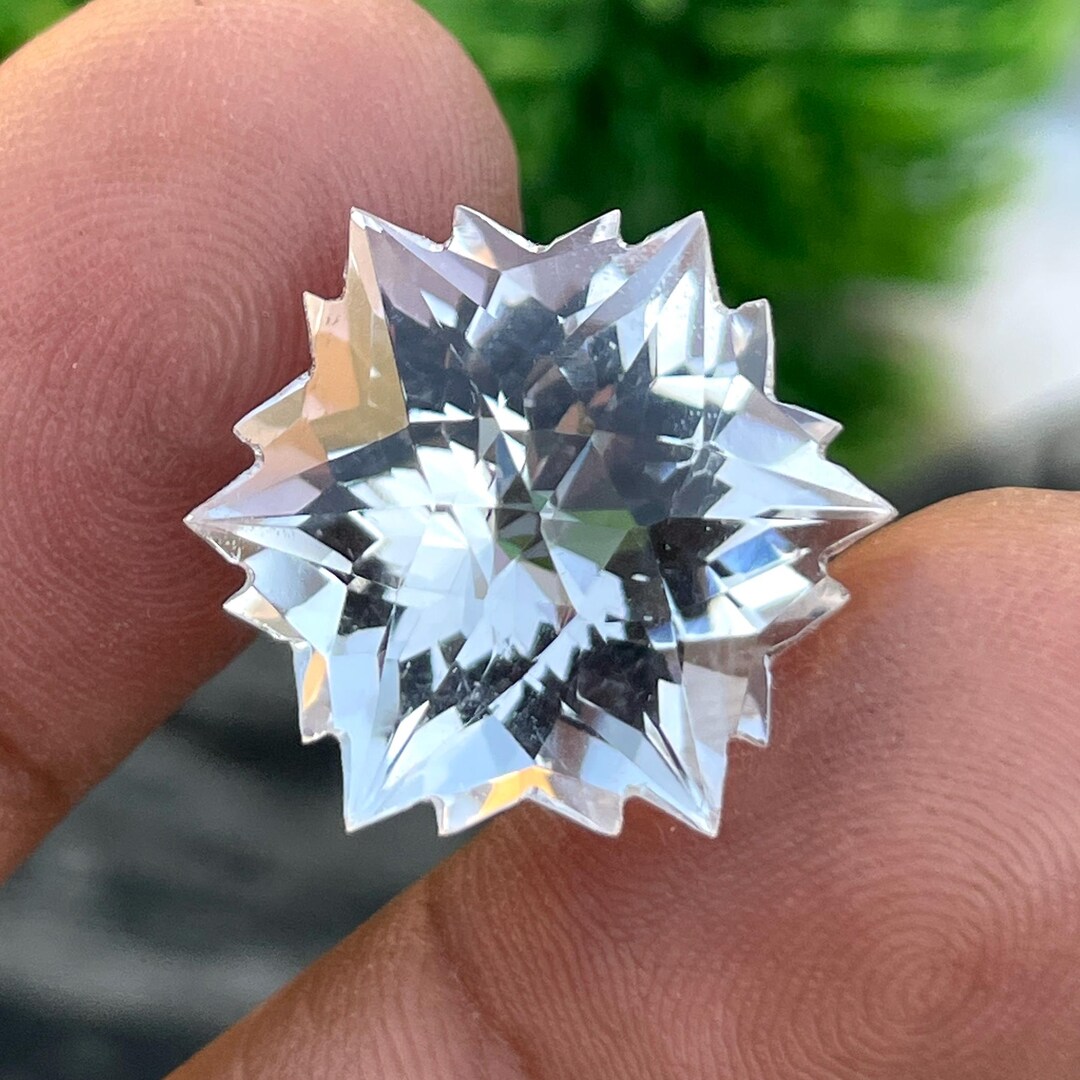 Natural White Quartz Snowflake Cut Gemstone: 21.85carats, 18mmx14mm - Etsy