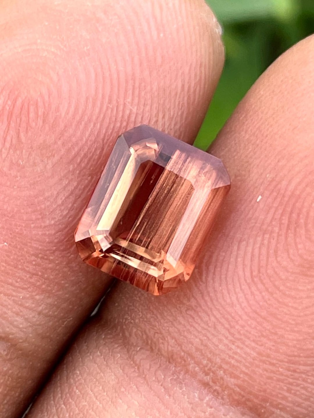 Natural Oregon Sunstone Copper Fire Faceted Gemstone: Emerald Cut, 2 ...