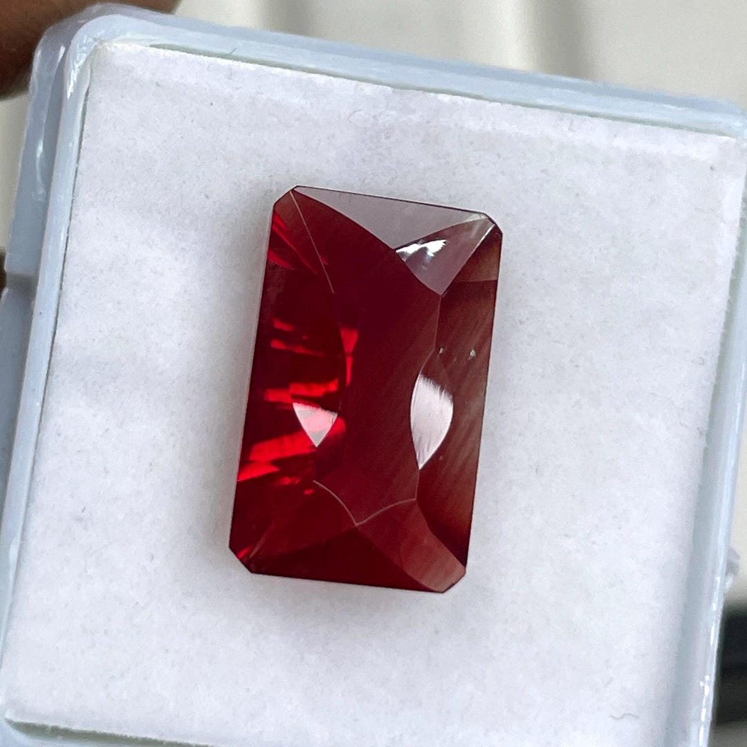 Natural Oregon Sunstone Gemstone: Emerald Cut Concave Stone, 4.65 Ct - Etsy