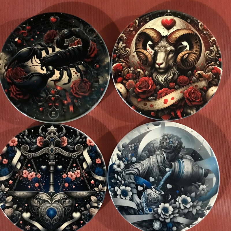 Zodiac Coaster - Etsy