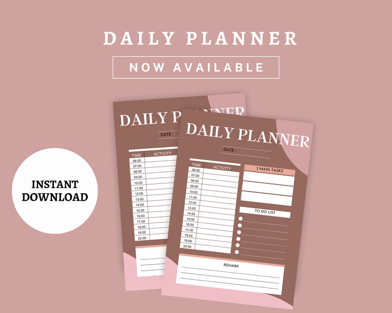 Daily Personal Planner Plan Your Day Digital Planner Printable Planner ...