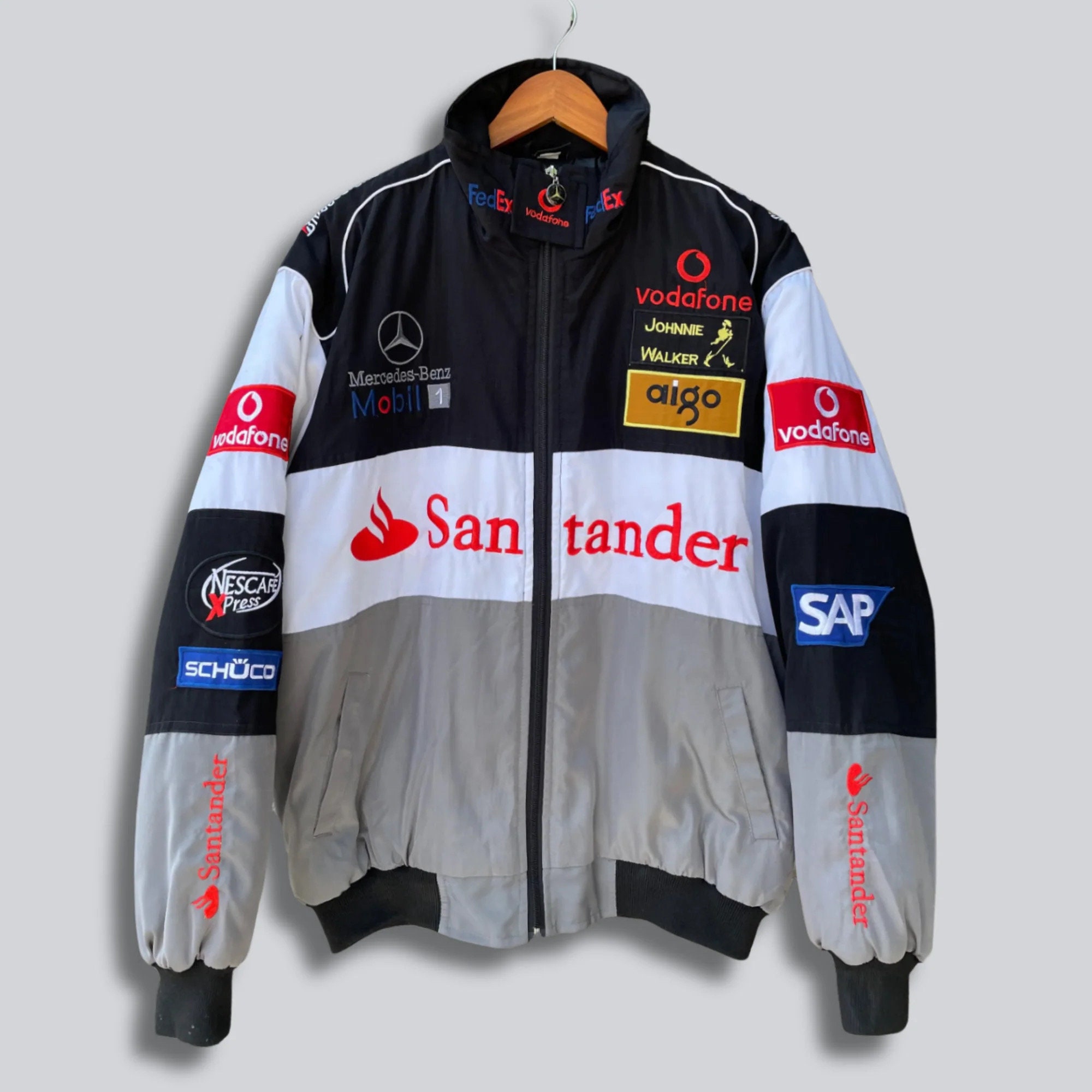 Embroidery Vintage MERCEDES Mclaren Racing Jacket for Women and Men Merch Clothes Style 90s ...