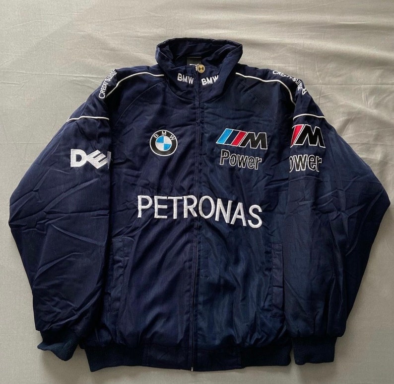 Embroidery Vintage BMW Racing Jacket for Women and Men Merch Clothes ...