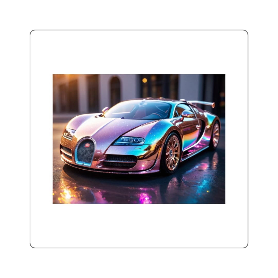 Bugatti Veyron Premium Square-style Sticker for Phone, Laptop ...
