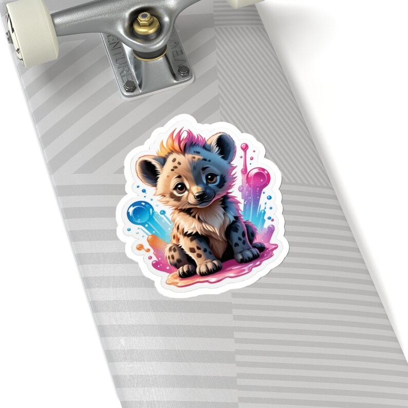 Cute Spotted Hyena Premium Kiss-cut Sticker for Planner, Diary, Card ...