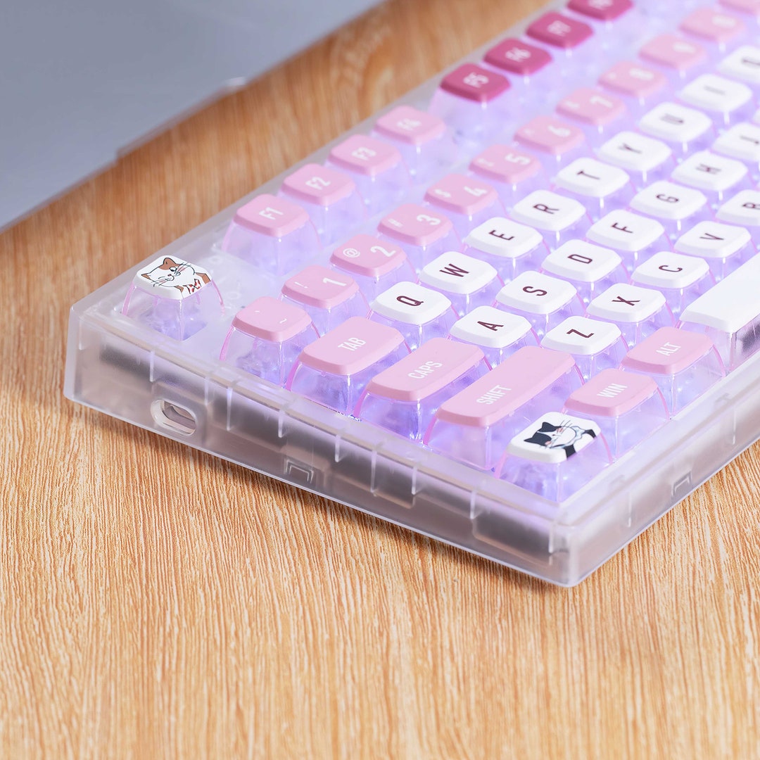 Pink Pudding Keycaps Mechanical Keyboard Transparent - Etsy