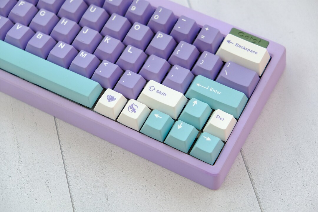 Purple keycaps set Custom keycaps Keycap set for Mechanical - Etsy Portugal