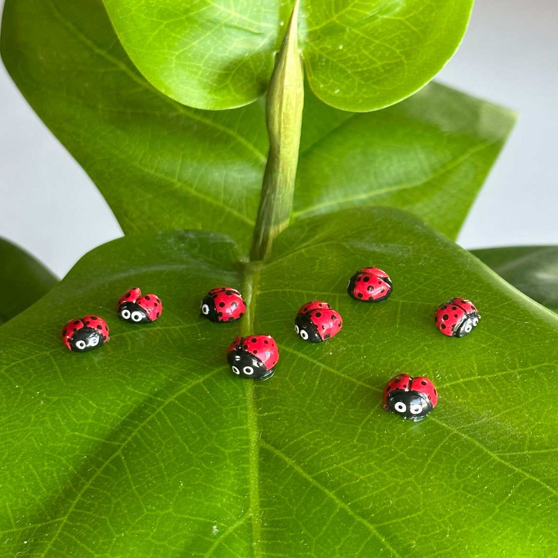 Mini Miniature Clay Ladybugs - Etsy