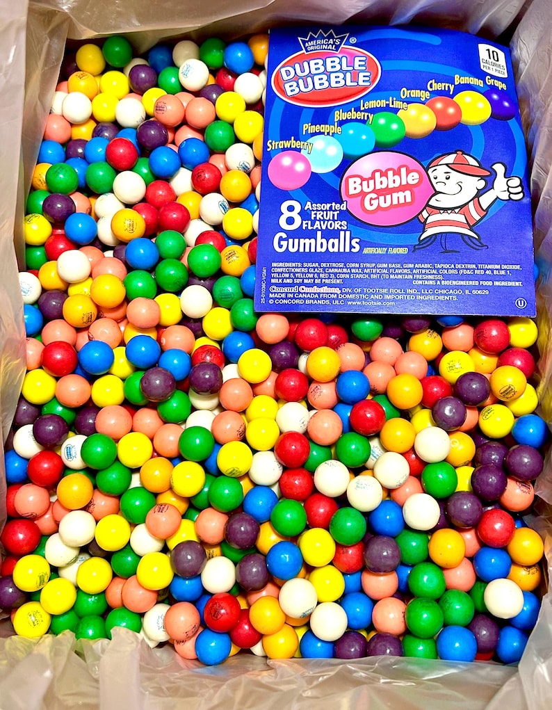 Dubble Bubble Mini Gumballs: Assorted Flavors - Bulk Candy - Etsy