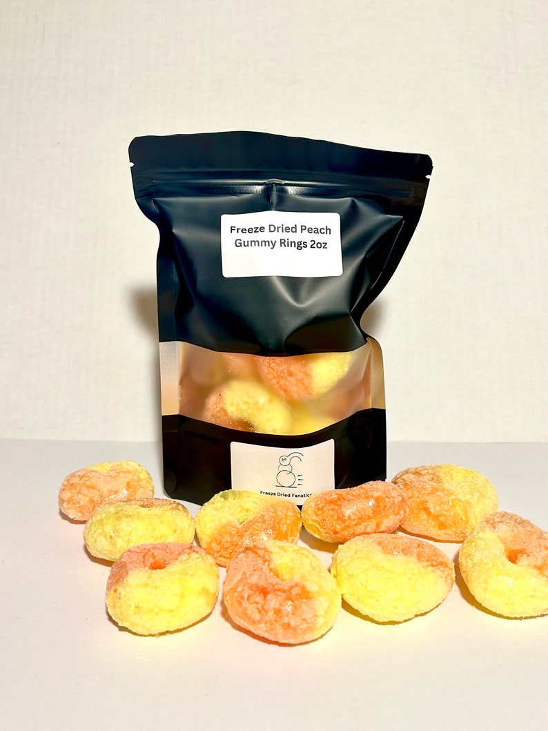 Freeze Dried Peach Ring Puffs Peach Flavor Party Snacks Made Fresh - Etsy