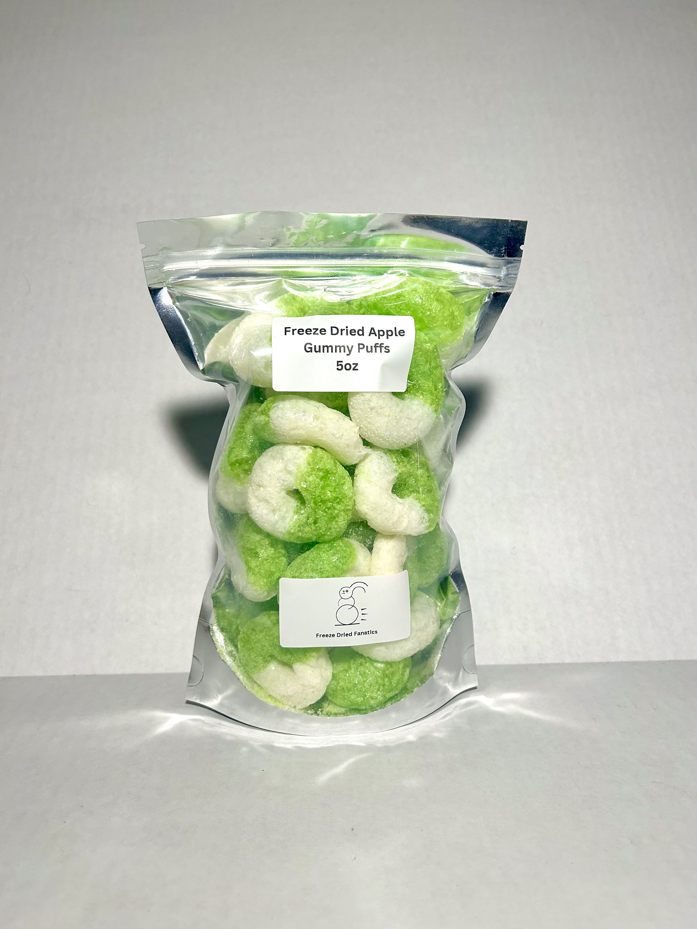Freeze Dried Green Apple Flavored Gummy Ring Puffs Party Snacks Made ...