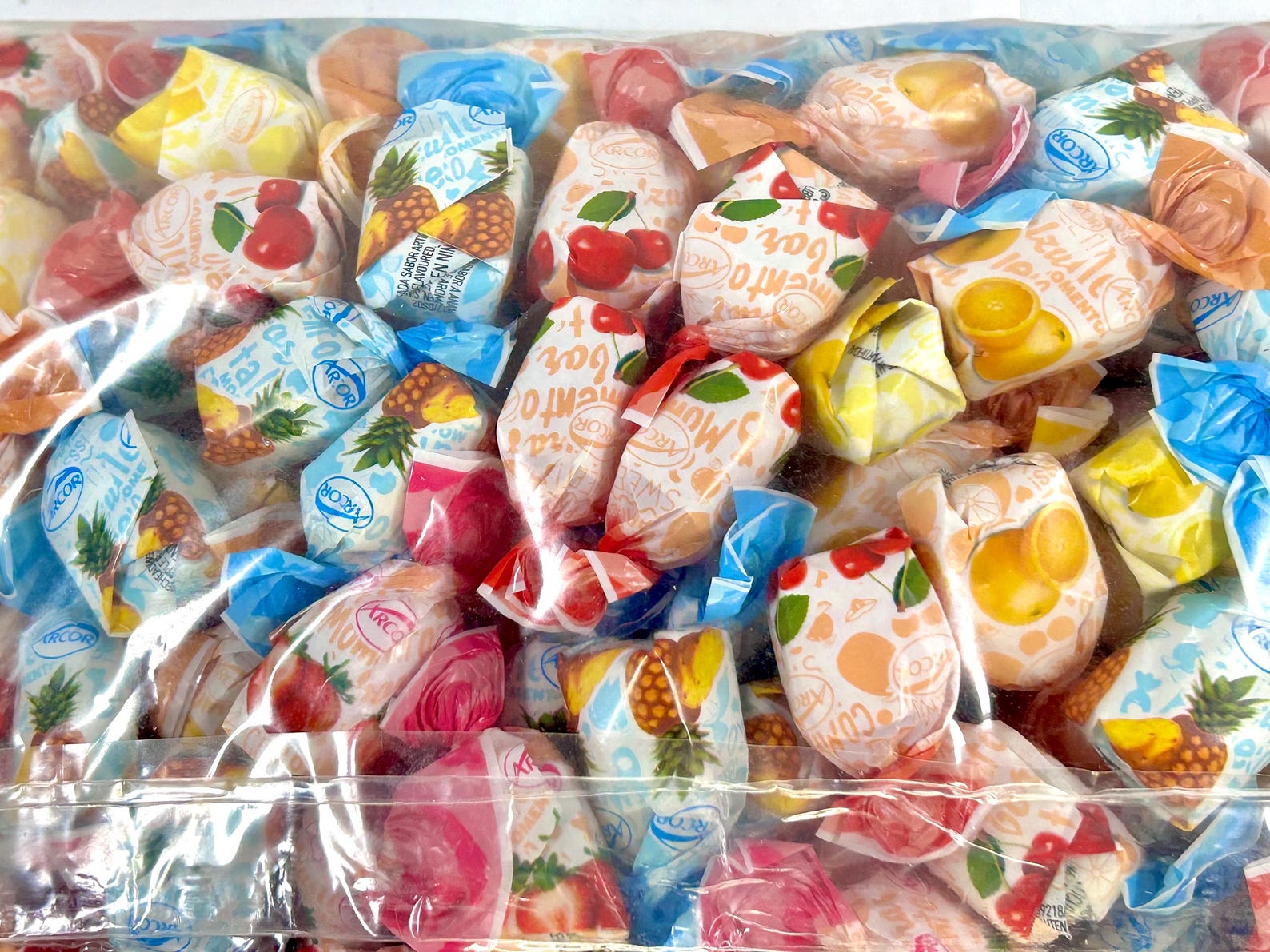 Arcor Assorted Fruit Filled Bon Bons Bulk Hard Candy 1LB 2LB 3LB 5LB ...