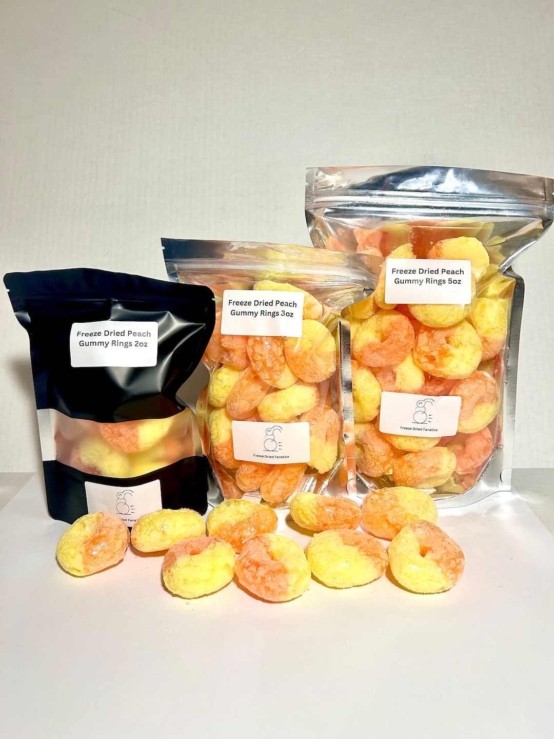 Freeze Dried Peach Ring Puffs Peach Flavor Party Snacks Made Fresh - Etsy