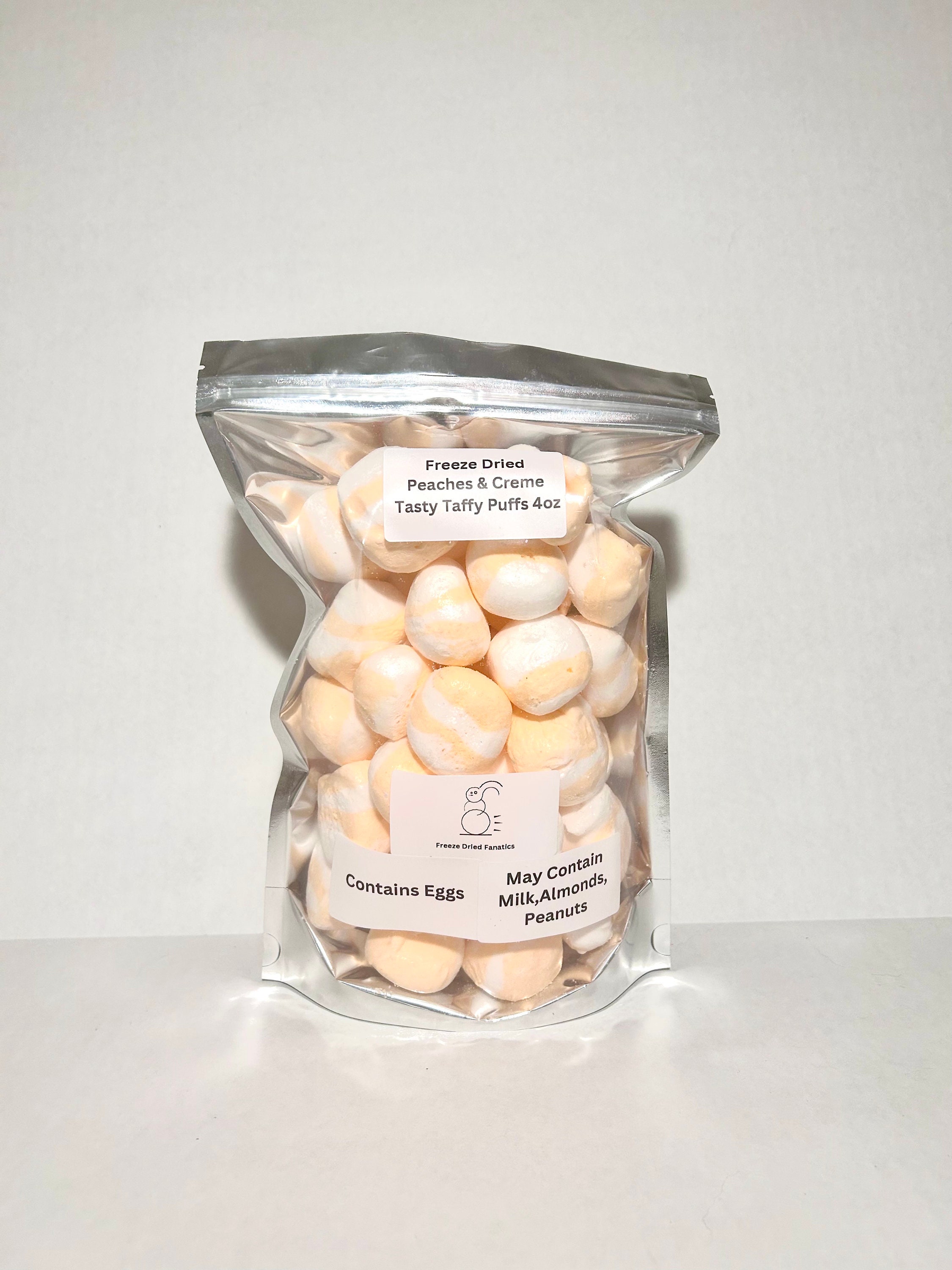 Freeze Dried Candy Peaches and Creme Salt Water Tasty Taffy Puffs Party ...