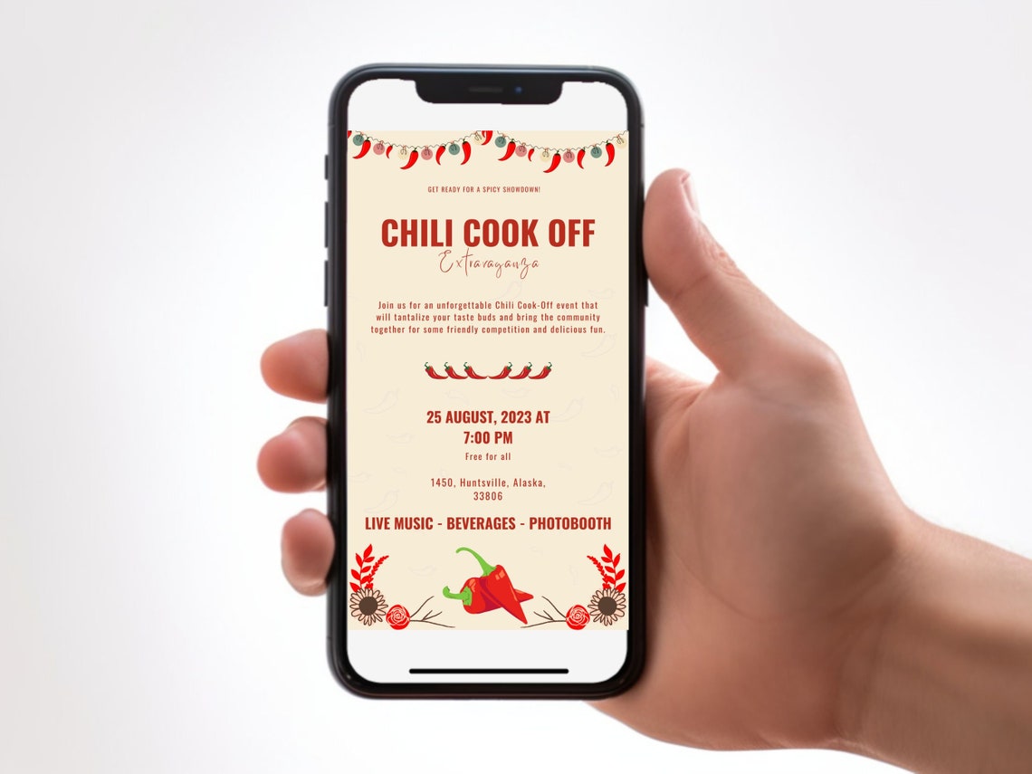 Chili Cook off Flyer Editable Template for Chili Competition | Canva ...