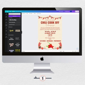 Chili Cook off Flyer Editable Template for Chili Competition | Canva ...