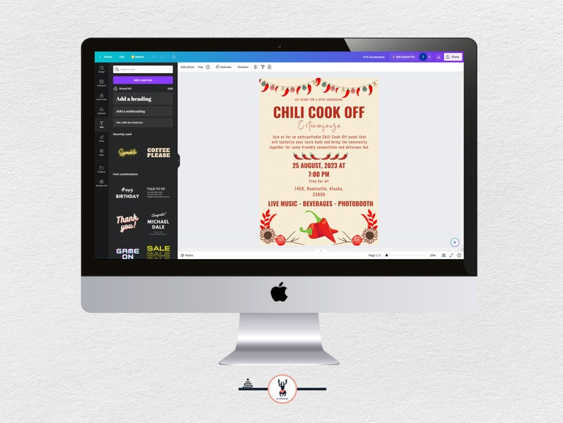 Chili Cook off Flyer Editable Template for Chili Competition | Canva ...