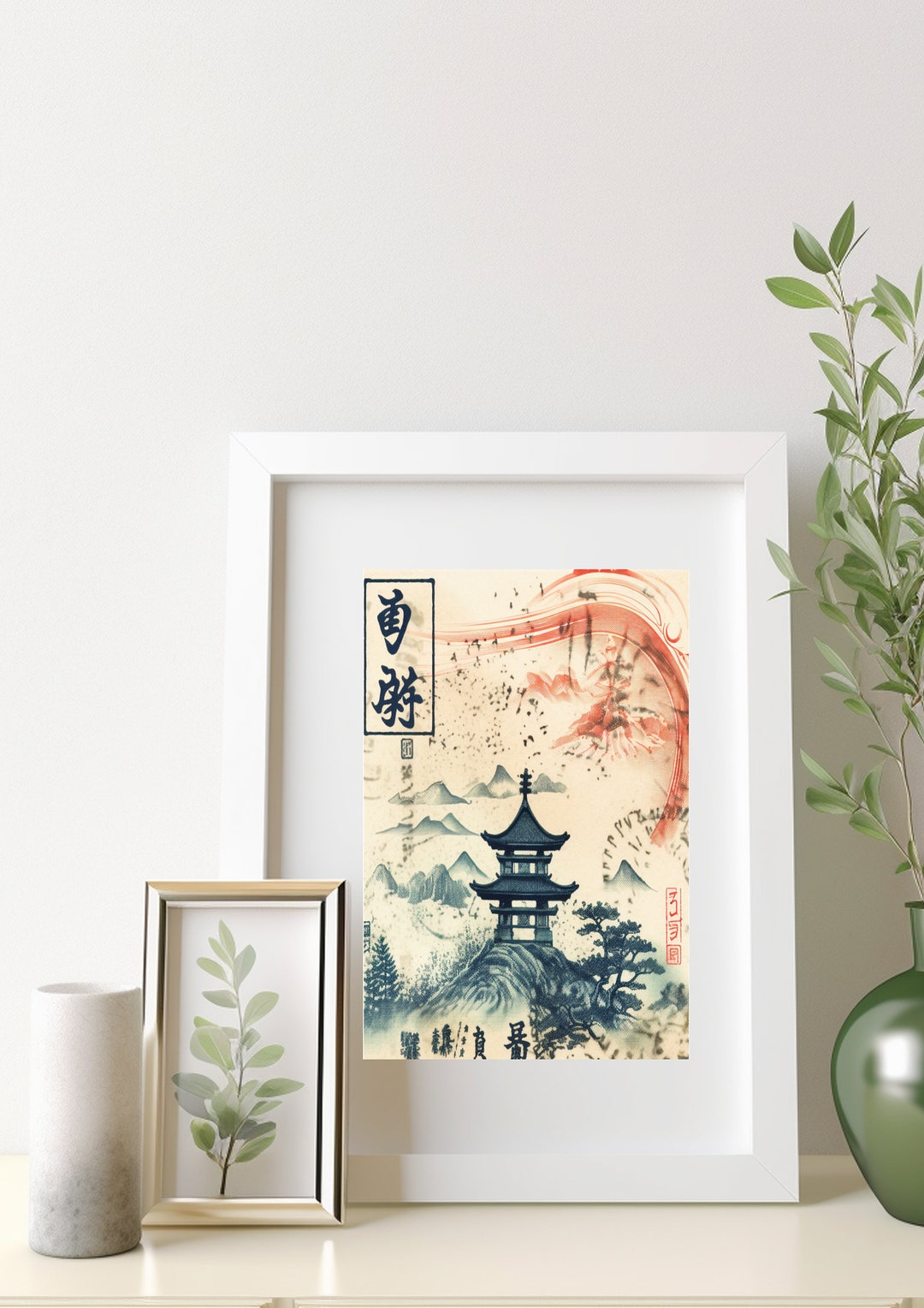 Vintage Japanese Stamp Poster Kit 20 Sets Post Card, Poster, Kit Set - Etsy