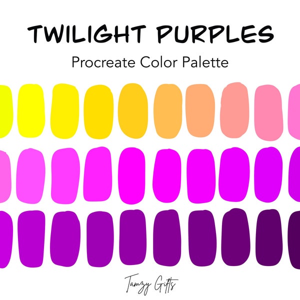 Purple Color Palette - Etsy