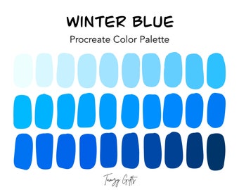 Procreate and Hex Code Color Palette - Dusky Sky Gradient (30 Colors ...