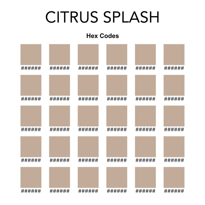 Procreate Color Palette And Hex Code Color Palette Citrus Splash Gradient 30 Colors Procreate
