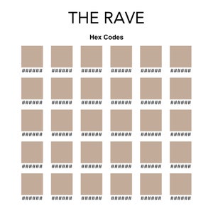Procreate and Hex Code Color Palette - the Rave | Procreate Tools ...