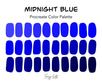 Procreate and Hex Code Color Palette - Tropical Sea Gradient (30 Colors ...