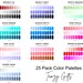 Procreate & Hex Code Color Palette - Ultimate 25 Pack Gradient Palettes ...