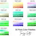 Procreate and Hex Code Color Palette - Ultimate 50 Pack Gradient ...