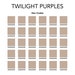 Procreate and Hex Code Color Palette - Twilight Purples Gradient (30 ...