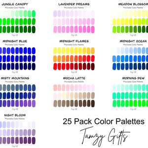 Procreate and Hex Code Color Palette - Ultimate 25 Pack Gradient ...
